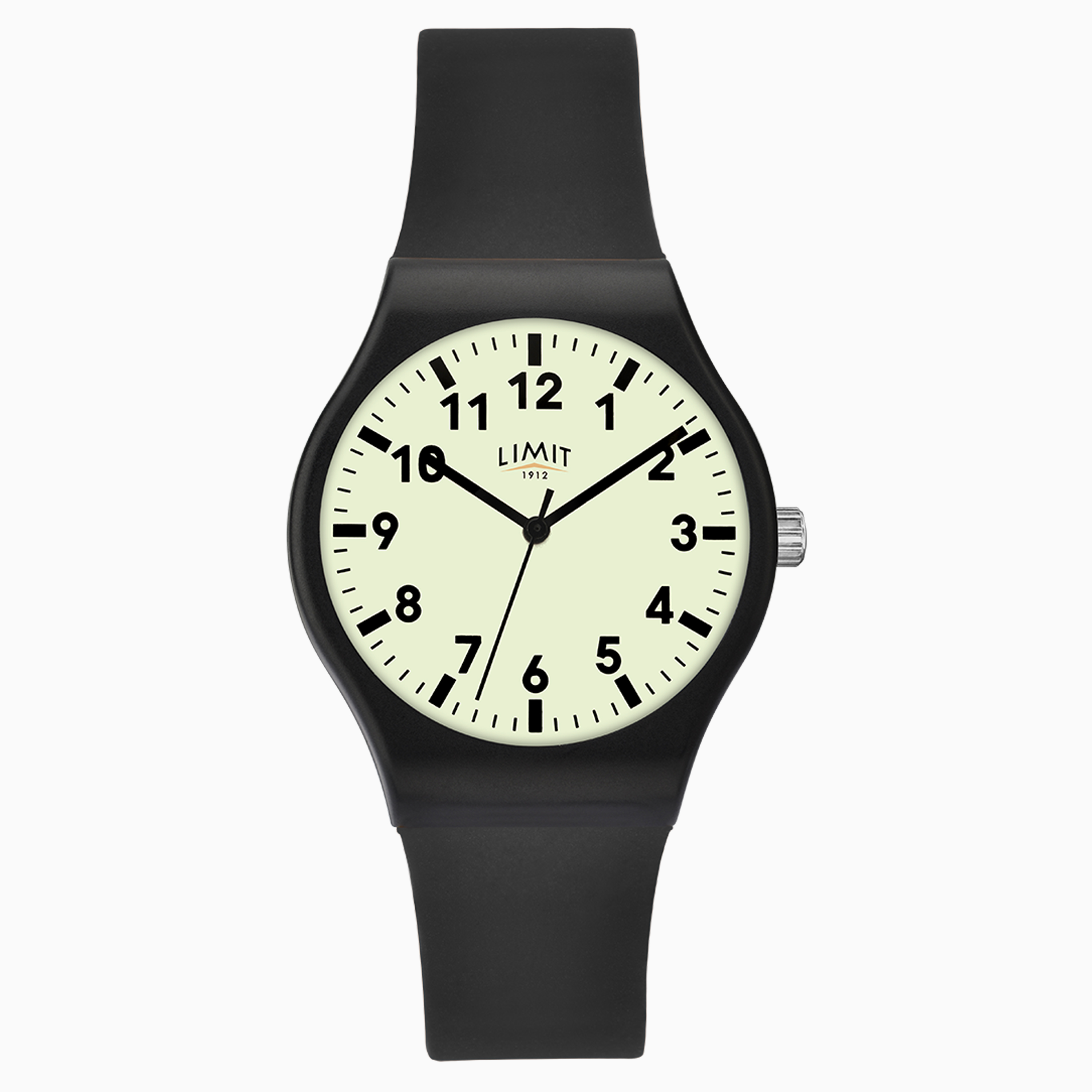 Limit Mens Casual Watch (5693) - Round | 40mm | Black Silicone Strap ...