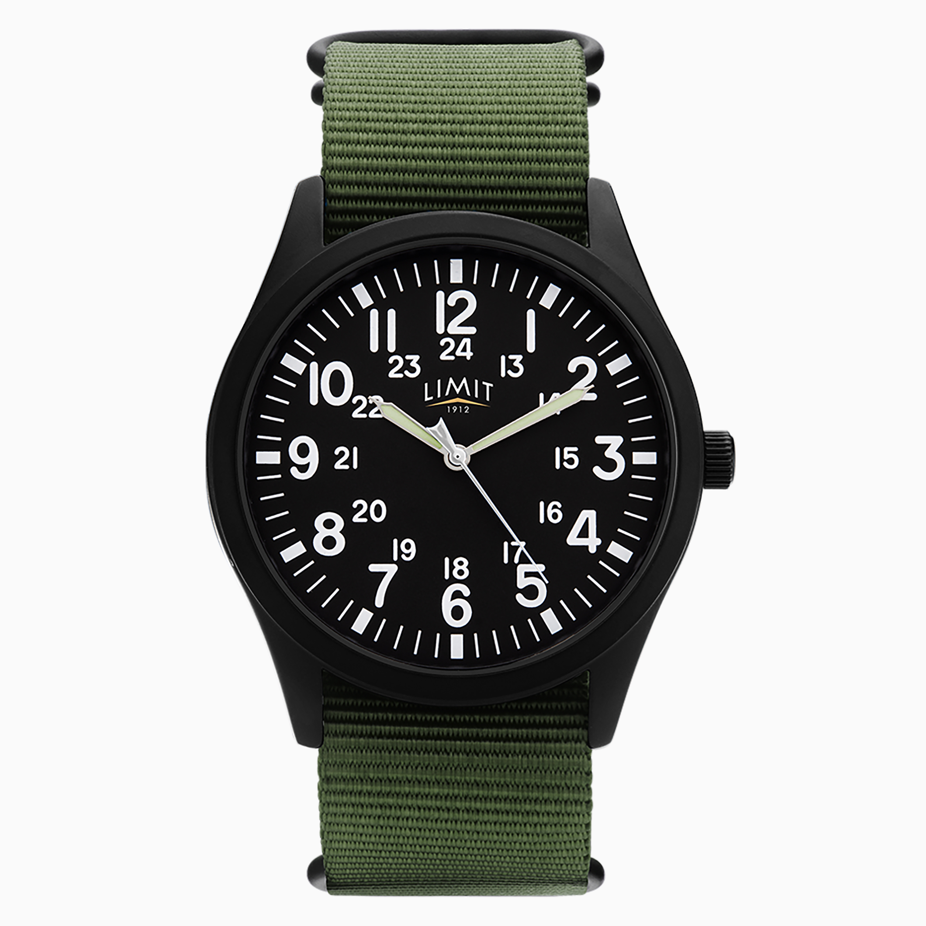 Limit Mens Casual Watch (5723) - Round | 42mm | Green Nylon Strap ...