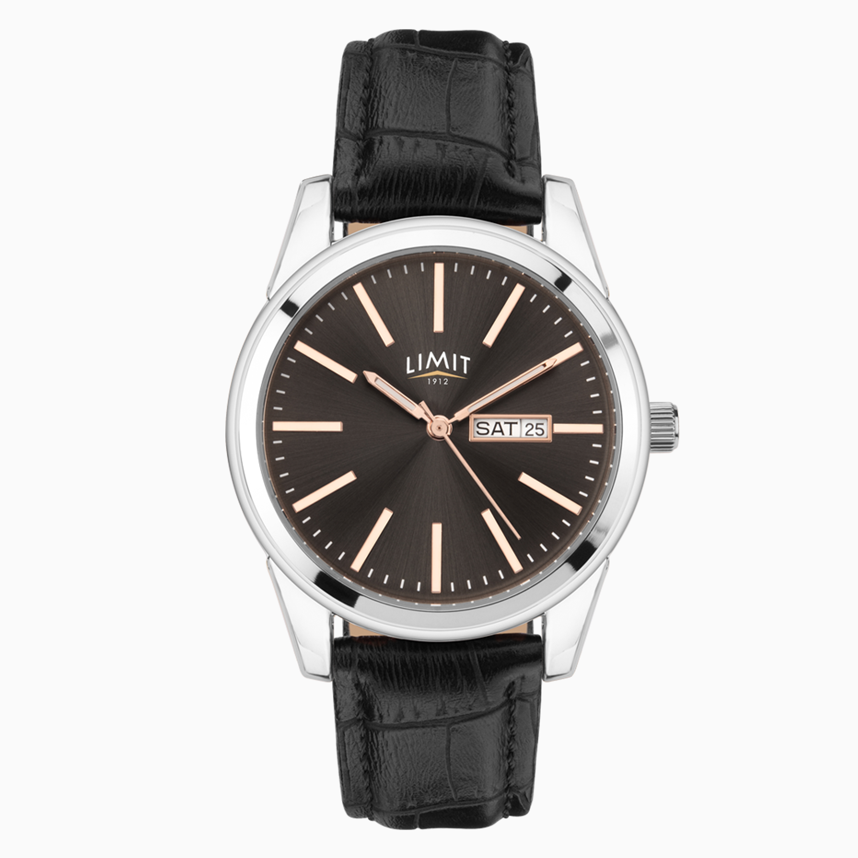 Limit Mens Classic Watch (5751) - Round | 41mm | Black Polyurethane ...