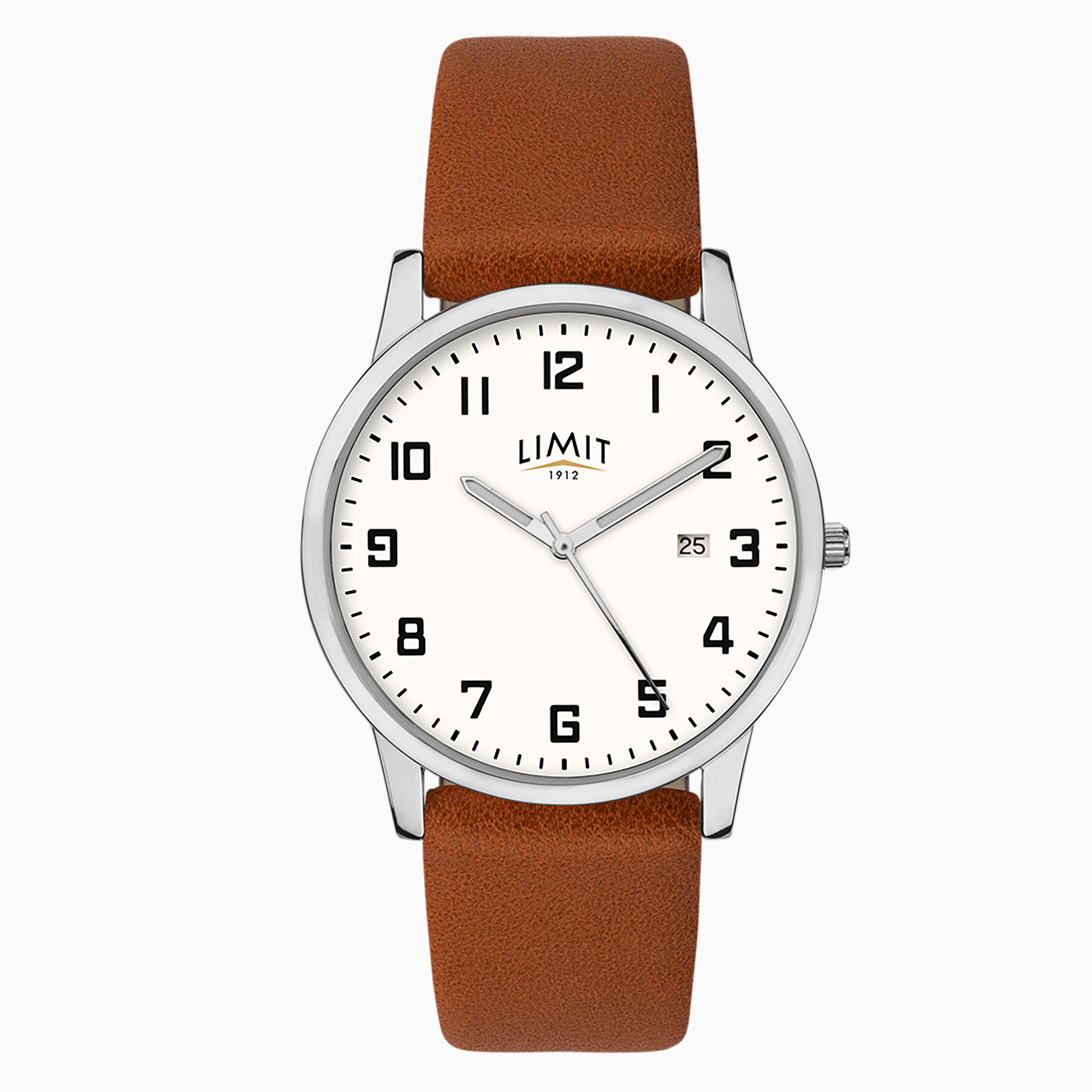 Limit Mens Casual Watch (5778) - Round | 38mm | Tan Polyurethane Strap ...