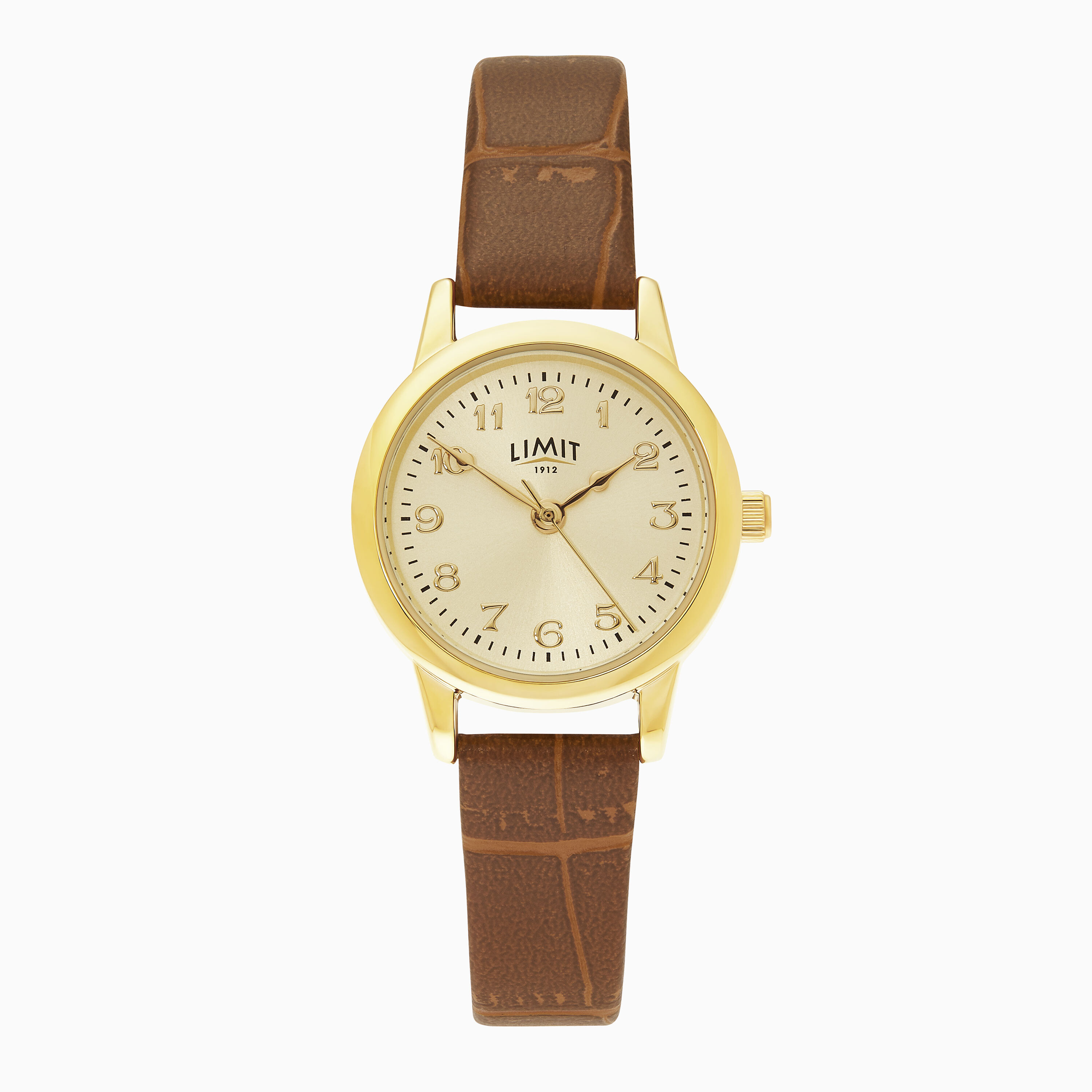 Limit Ladies Classic Watch (60271) - Round | 26mm | Brown Polyurethane ...